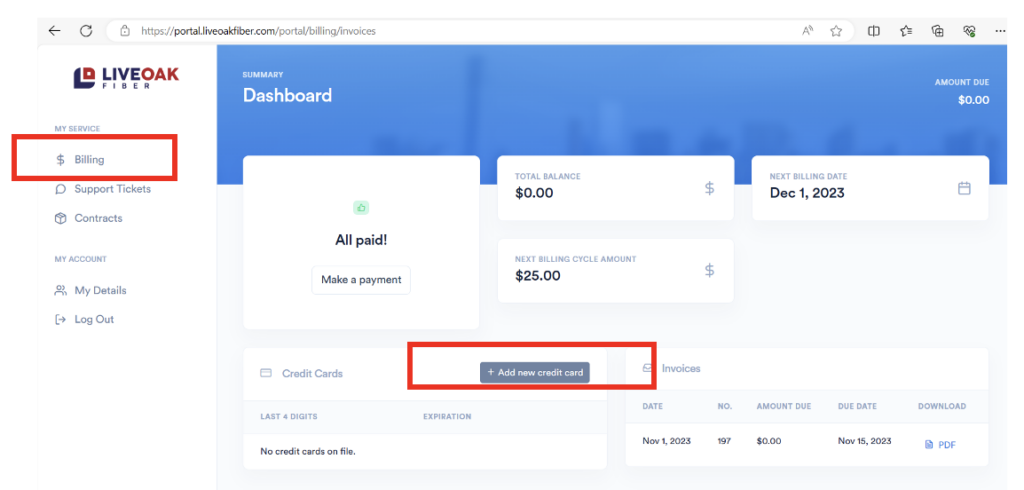 How do I sign up for autopay? - LiveOak Fiber